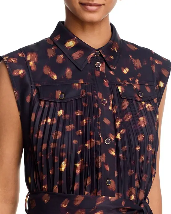 MILLY Johanna Printed Twill Dress