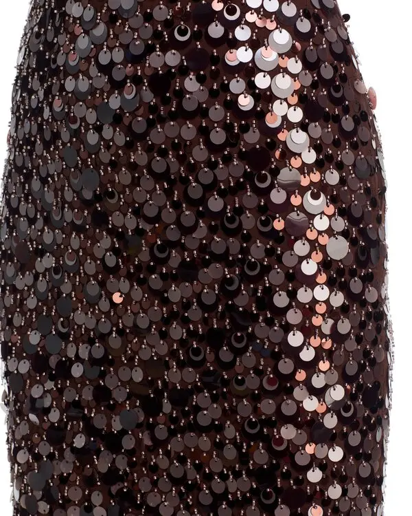 MILLY Sequined Midi Skirt