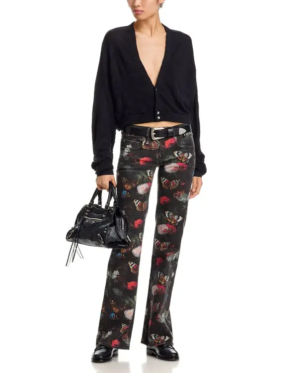 R13 Merino Wool Cropped Cardigan