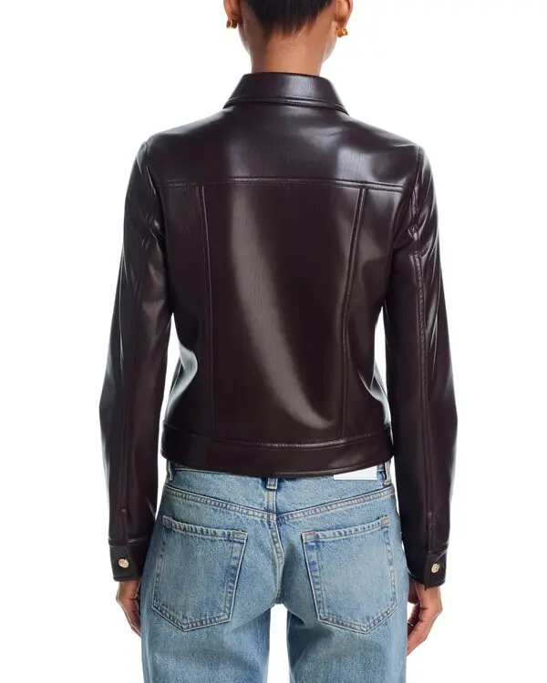 Generation Love Bailey Faux Leather Jacket With Button Details