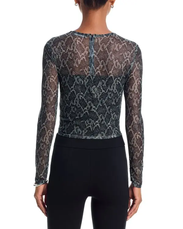 Generation Love Vivi Leopard Mesh Top