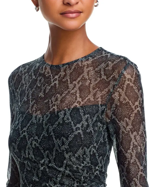 Generation Love Vivi Leopard Mesh Top