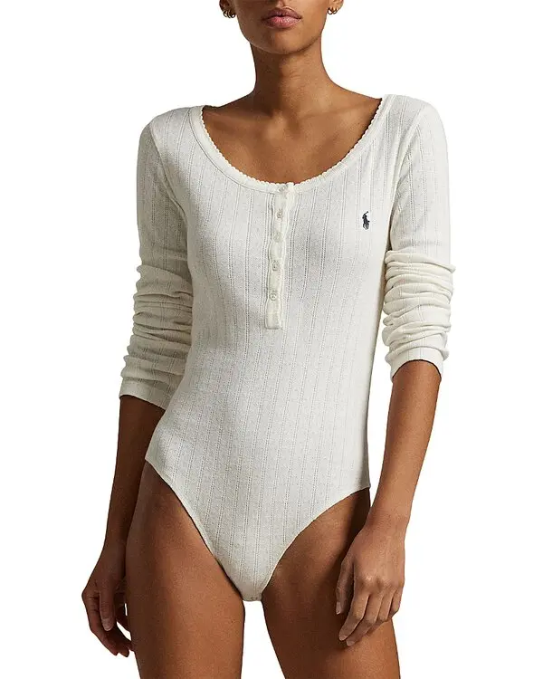 Polo Ralph Lauren Scoop Neck Henley Bodysuit