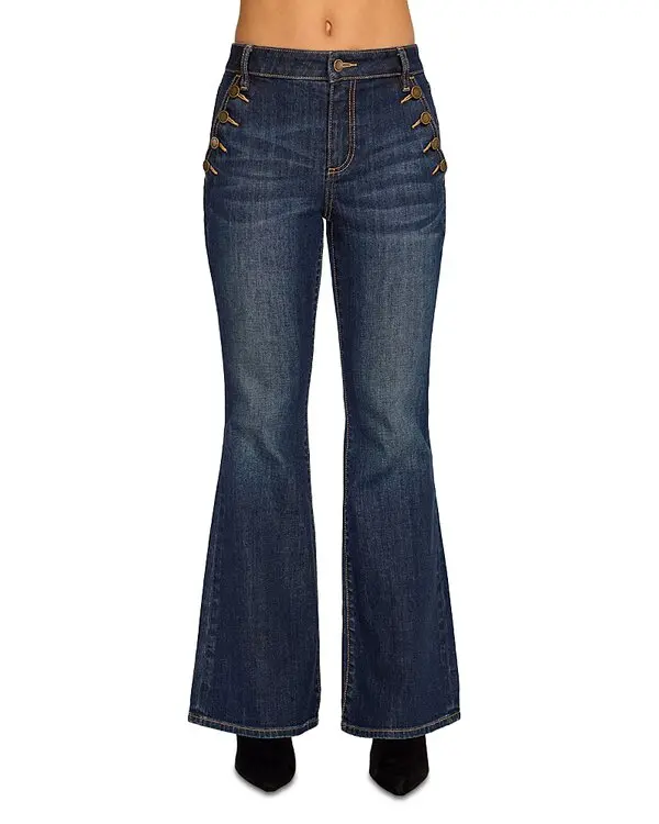 Ramy Brook Demi Helena High Rise Flare Leg Jeans - Dark Rinse
