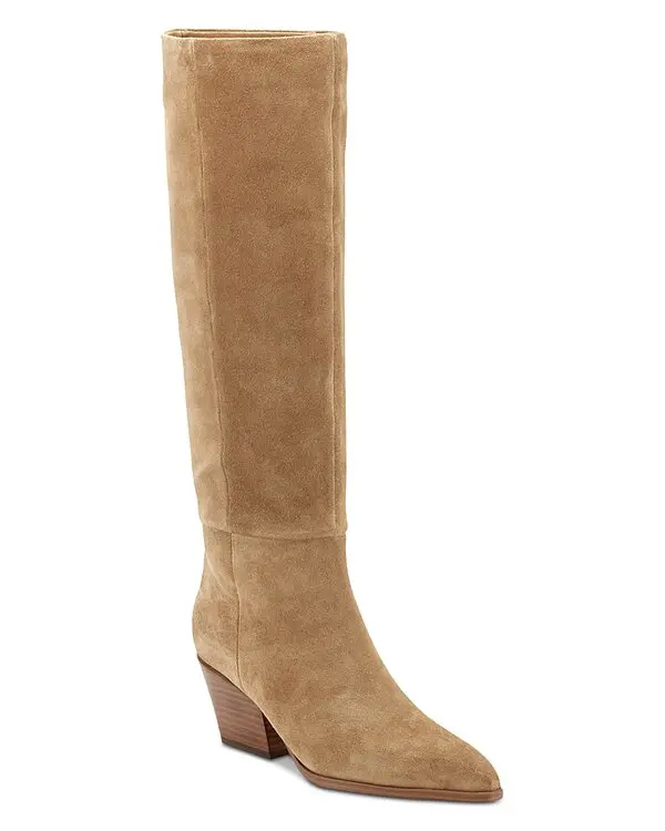 MARC FISHER LTD. Tarrie Wide Calf Boots - Medium Natural