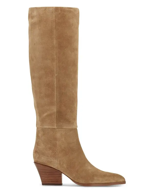 MARC FISHER LTD. Tarrie Wide Calf Boots - Medium Natural