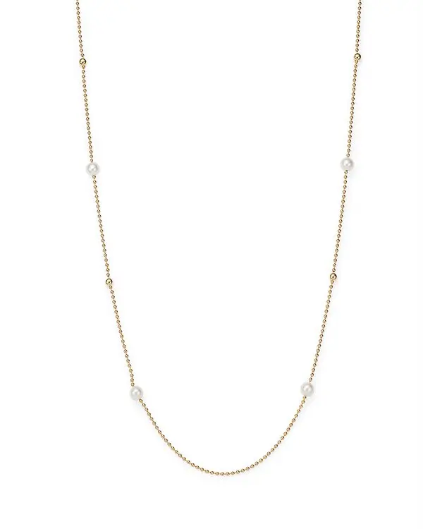 Roberto Coin 18k Yellow Gold Pearl Station Necklace