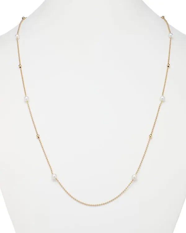 Roberto Coin 18k Yellow Gold Pearl Station Necklace