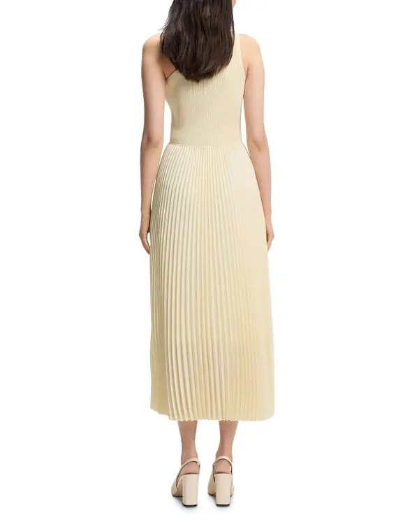Hugo Boss Asymmetrical Pleated Midi Dress