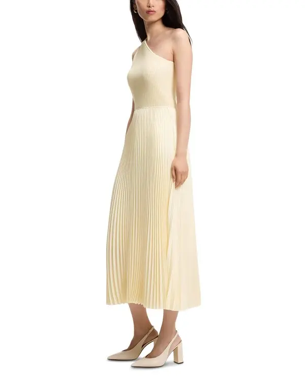 Hugo Boss Asymmetrical Pleated Midi Dress