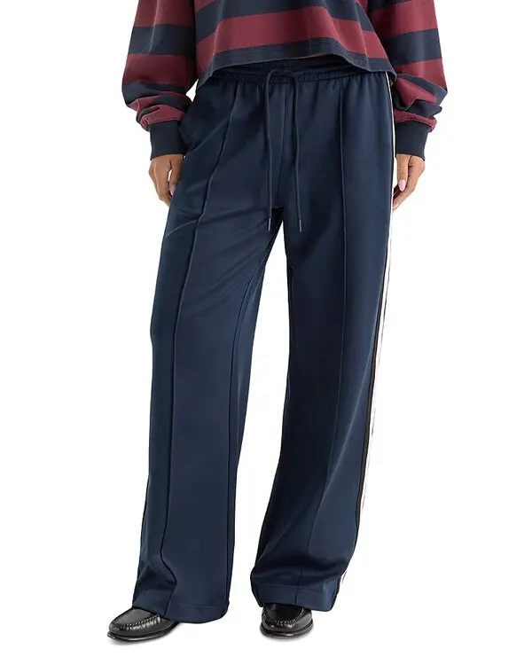 Good American The Track Pant Mid Rise Pull On Jeans