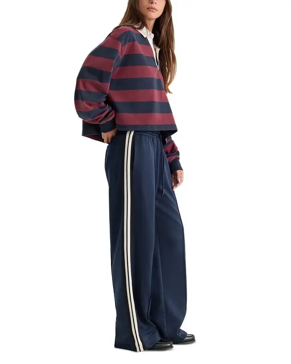 Good American The Track Pant Mid Rise Pull On Jeans
