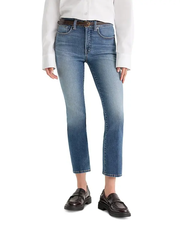 Good American Soft Tech Good Legs Mid Rise Straight Jeans