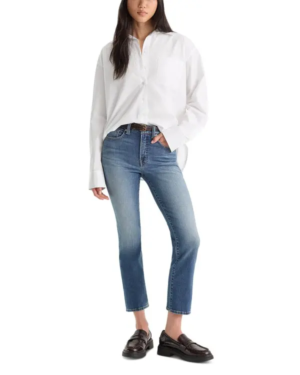 Good American Soft Tech Good Legs Mid Rise Straight Jeans