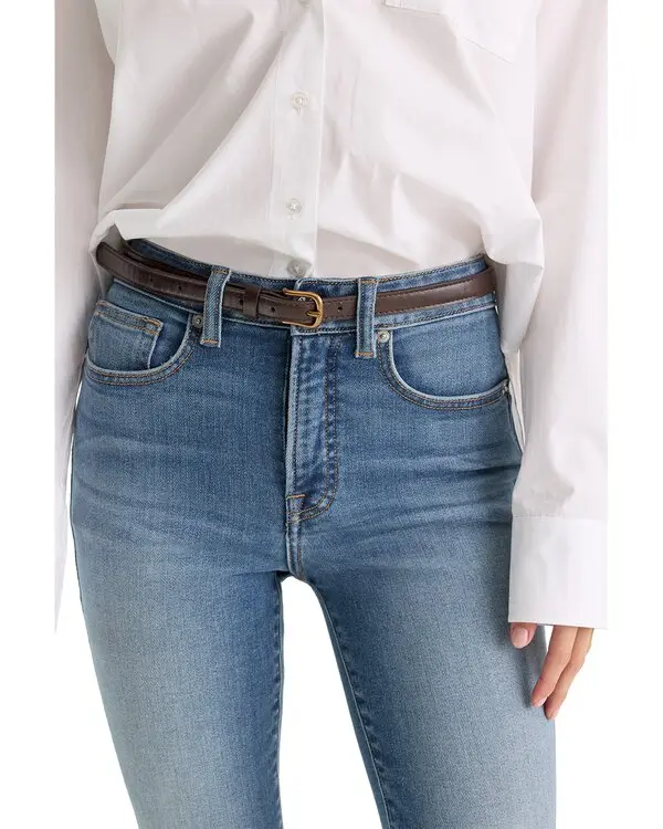 Good American Soft Tech Good Legs Mid Rise Straight Jeans