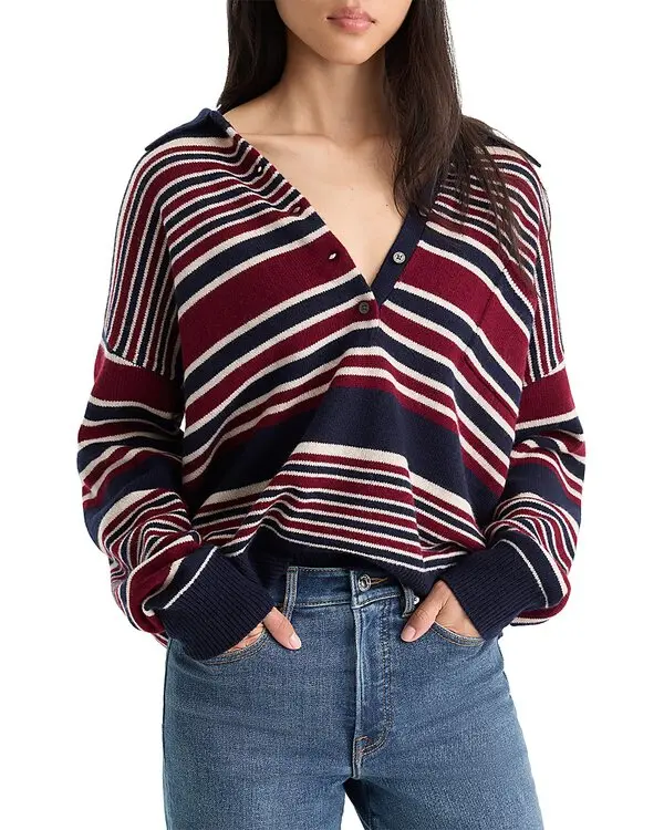 Good American The Oversized Rugby Sweater