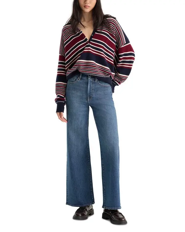 Good American The Oversized Rugby Sweater