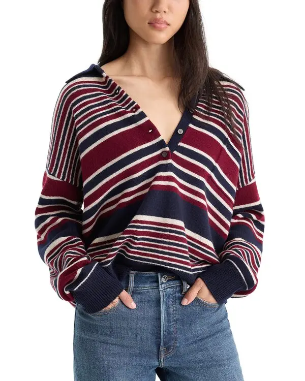 Good American The Oversized Rugby Sweater