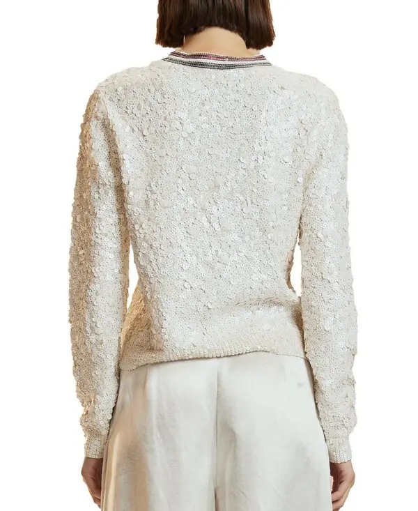 Cynthia Rowley Sequin Crewneck Sweater