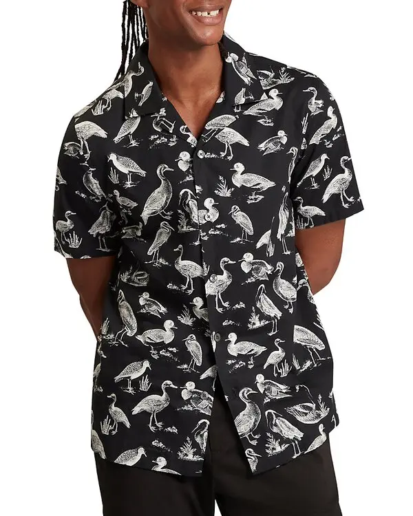 Ted Baker London Yamal Regular Fit Duck Pattern Shirt