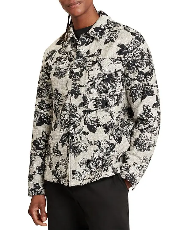 Ted Baker London Mairis Jacquard Floral Jacket - Grey