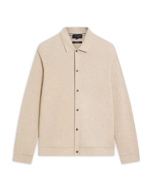 Ted Baker London Wilkes Regular Fit Long Sleeve Polo Shirt - Taupe