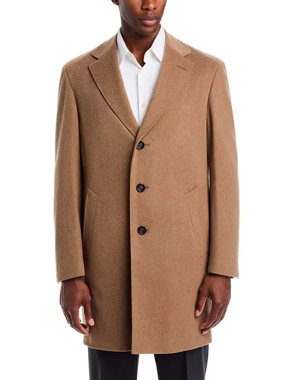 Canali Kei Quilted Interior Topcoat - Dark Beige