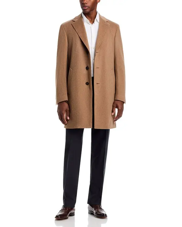 Canali Kei Quilted Interior Topcoat - Dark Beige