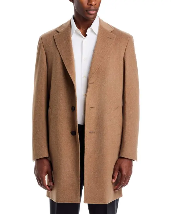 Canali Kei Quilted Interior Topcoat - Dark Beige