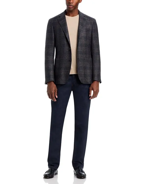 Canali Kei Tonal Plaid Trim Fit Sport Coat