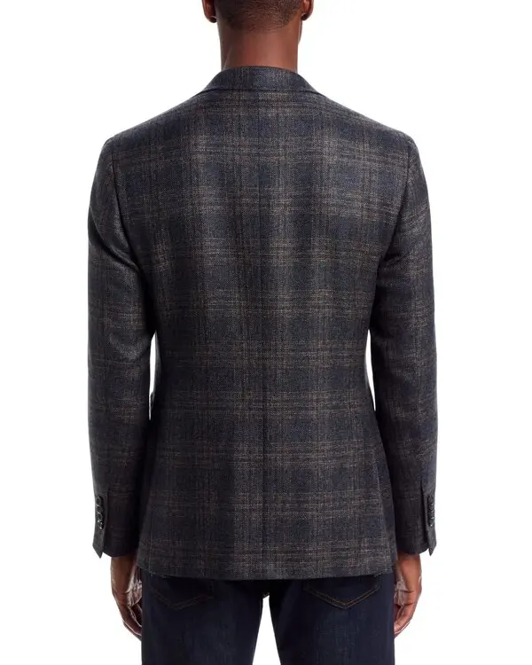 Canali Kei Tonal Plaid Trim Fit Sport Coat
