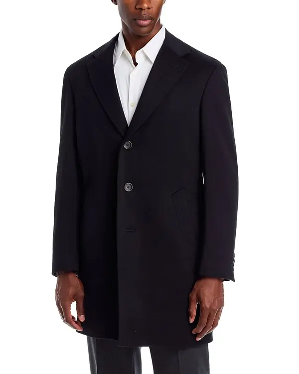 Canali Kei Quilted Interior Topcoat - Black