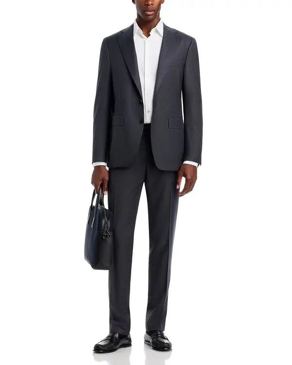 Canali Capri Impeccabile Super 130's Wool Ticweave Slim Fit Suit
