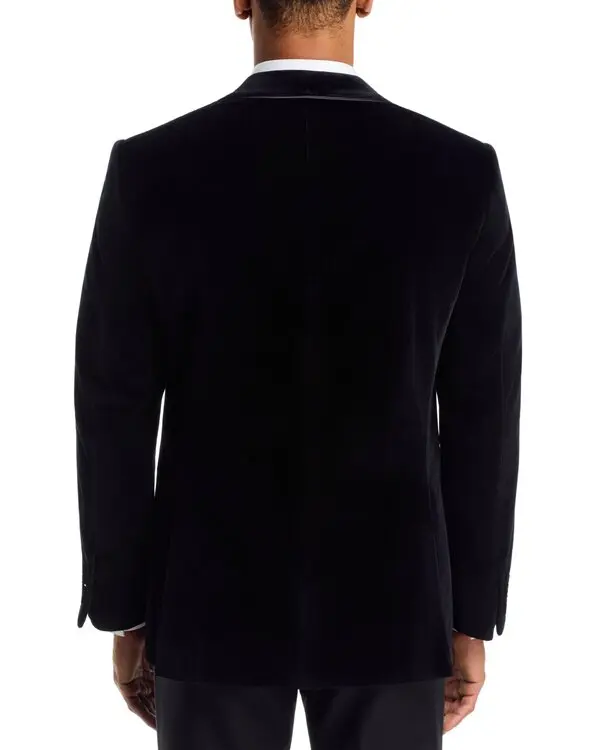 Canali Sienna Velvet Shawl Tuxedo Jacket - Black