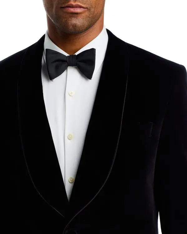 Canali Sienna Velvet Shawl Tuxedo Jacket - Black