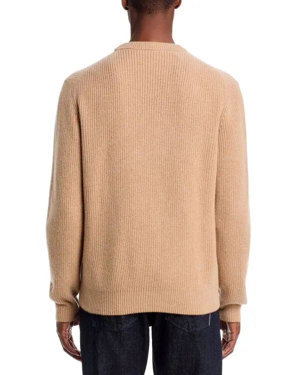 Canali Wool & Cashmere Ribbed Knit Crew Sweater