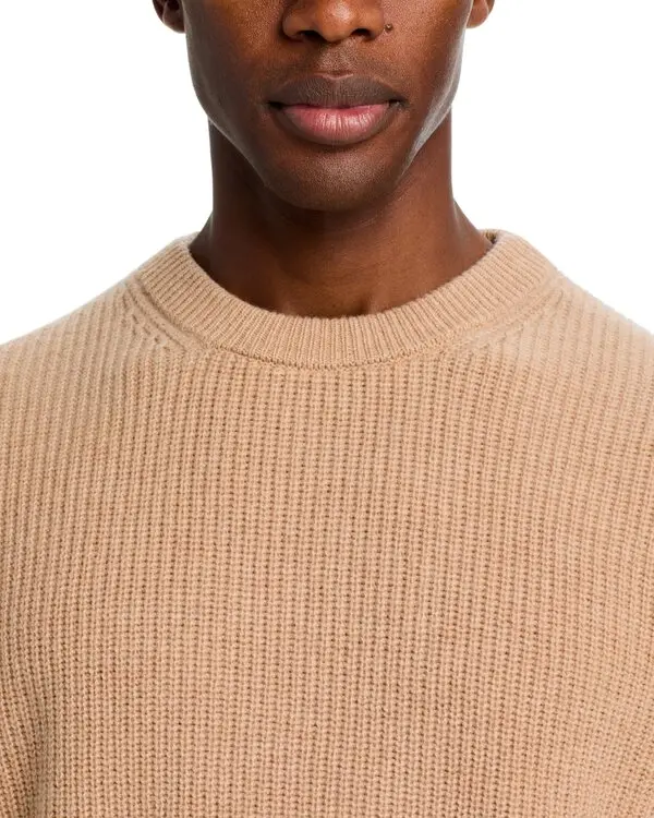 Canali Wool & Cashmere Ribbed Knit Crew Sweater