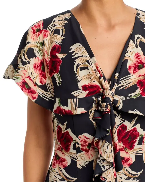 Cinq À Sept Floral Print Maxi Dress