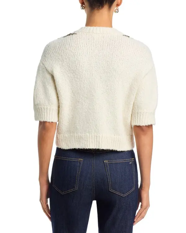 Cinq À Sept Crystal Lace Millicent Cardigan Sweater