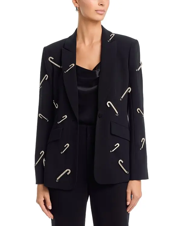 Cinq À Sept Embellished Safety Pin Blazer