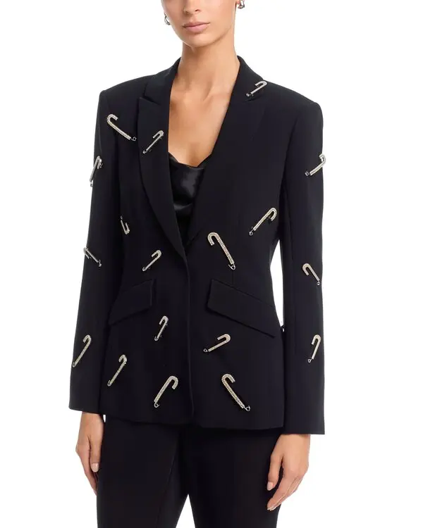 Cinq À Sept Embellished Safety Pin Blazer