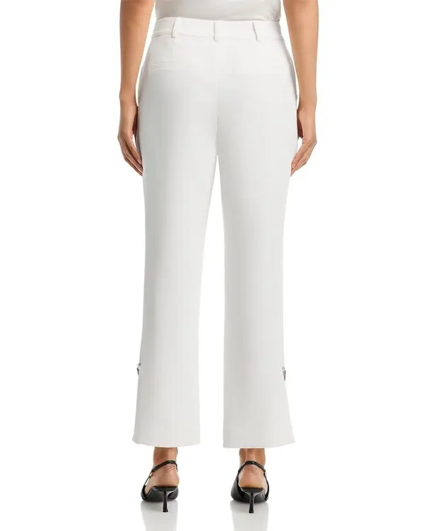 Cinq À Sept Kerry Rhinestone Pin Cropped Pants - Ivory