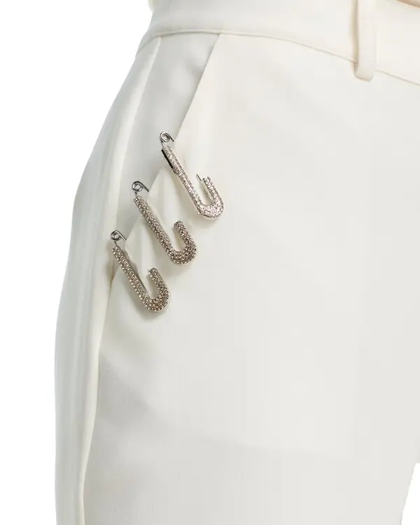 Cinq À Sept Kerry Rhinestone Pin Cropped Pants - Ivory