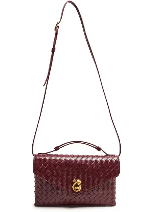 Bottega Veneta Knot Lock Shoulder Bag - Red