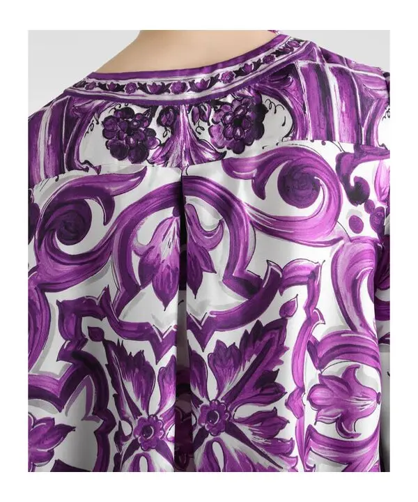 Dolce & Gabbana Graphic Print Long Sleeve Dress