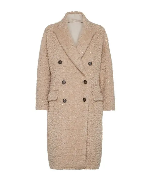 Brunello Cucinelli Boucle Sequin Coat