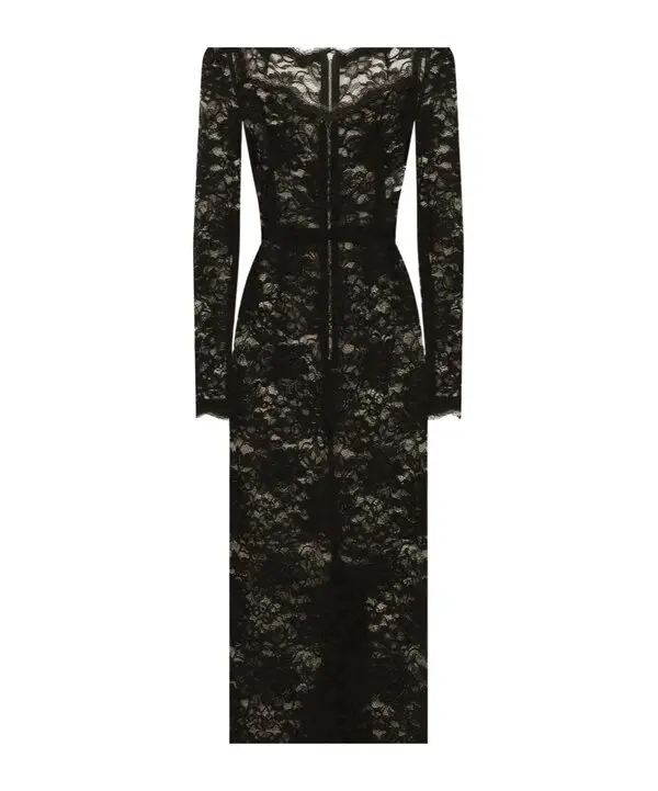 Dolce & Gabbana Floral Lace Midi Dress - No