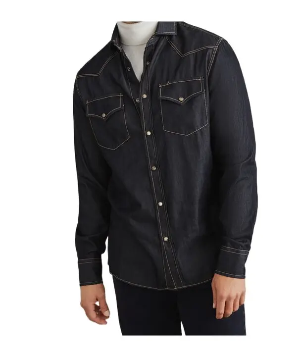 Brunello Cucinelli Denim Cotton Shirt