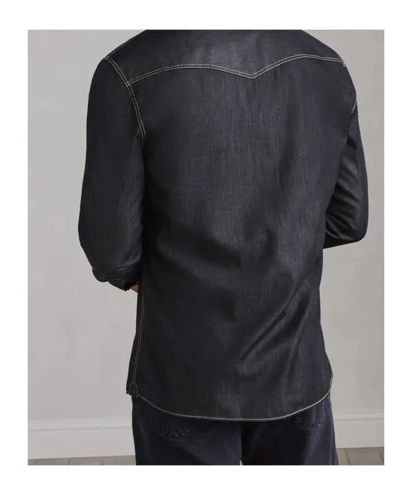 Brunello Cucinelli Denim Cotton Shirt
