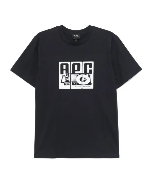 A.p.c. Platine Logo Printed T-shirt - Dark Navy